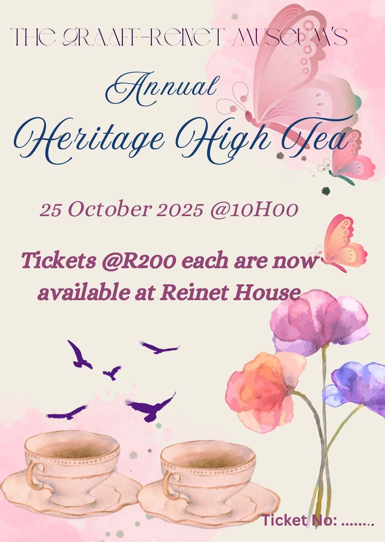 Graaff-Reinet Museum Annual Heritage High Tea - Graaff-Reinet Tourism
